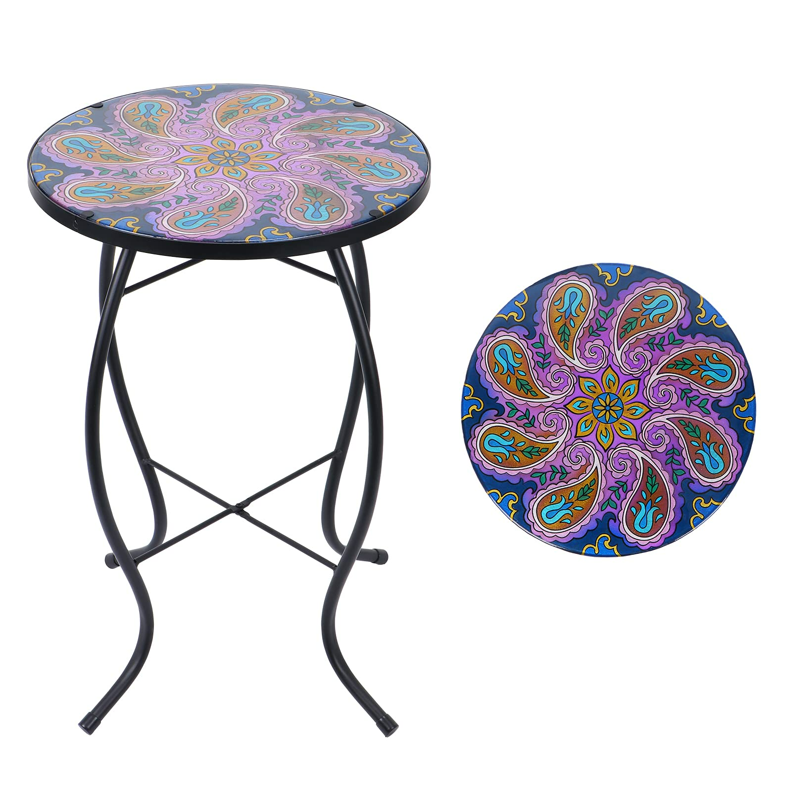 Outdoor Side Table Mosaic End Table Patio Side Table Small End Table ...