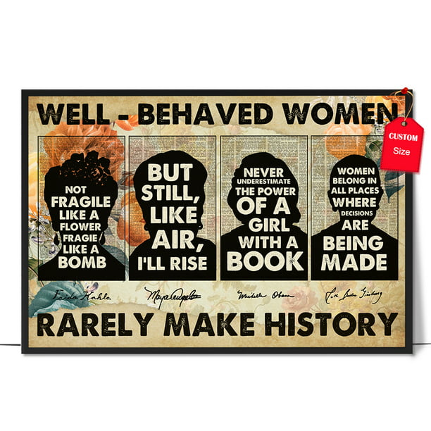 LOLUIS Inspirational Quotes Wall Art, Empowered Women Art Print Decor ...