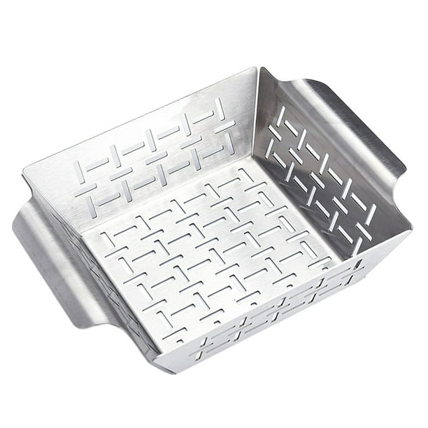 Stainless Steel Vegetable Grill Basket Grilling Bowl Accessories M ...