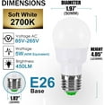 RGB LED Light Bulb, Color Changing Light Bulb, 40W Equivalent, 450LM ...