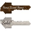 Diochey Creations Real Estate Key Shaped Property Sold Wooden Sign ...