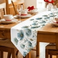 Blue Spring Floral Table Runner Linen Burlap Table Runner 72 Inches ...