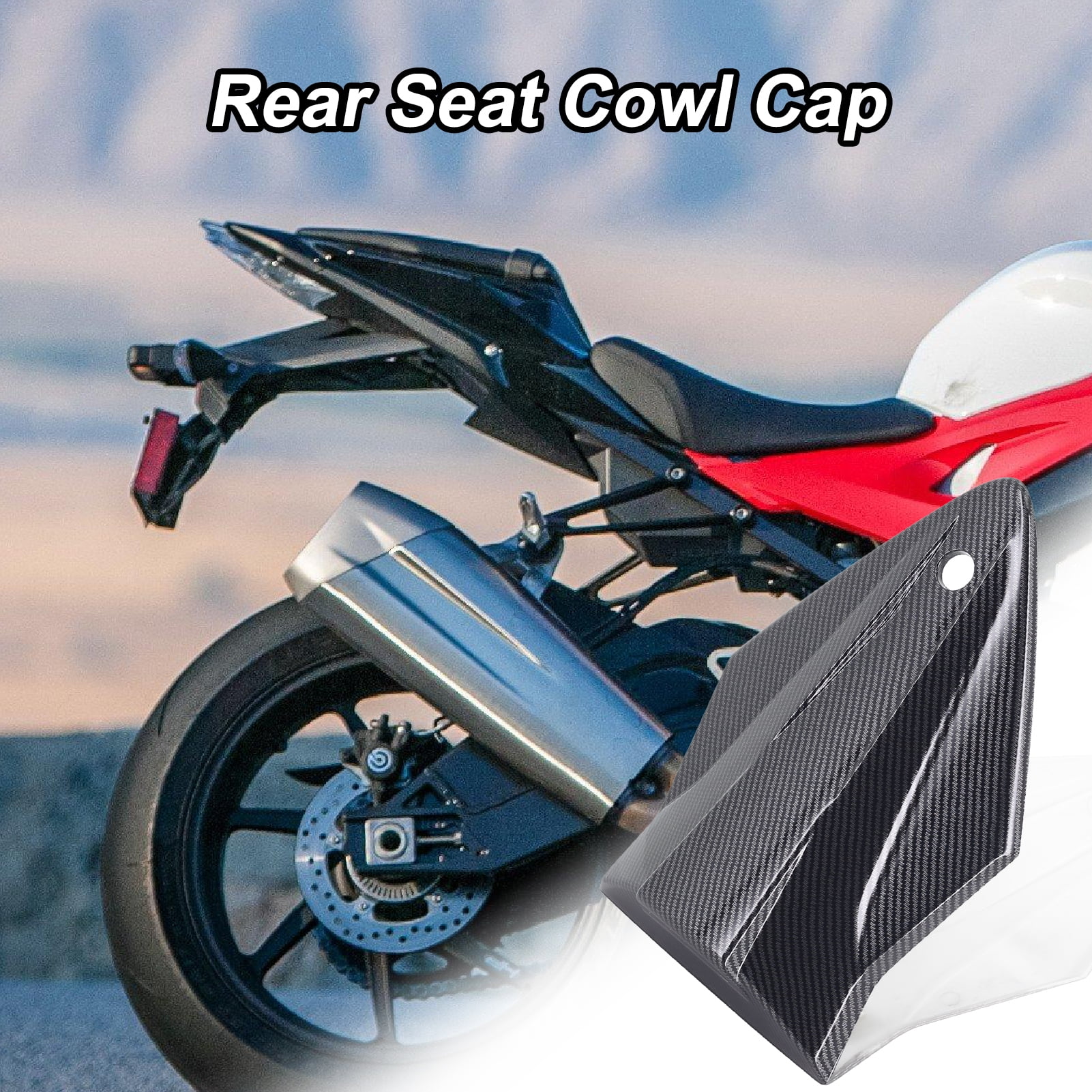 SPRING PARK Rear Seat Cowl Cap Easy Installation Good Hardness Carbon ...