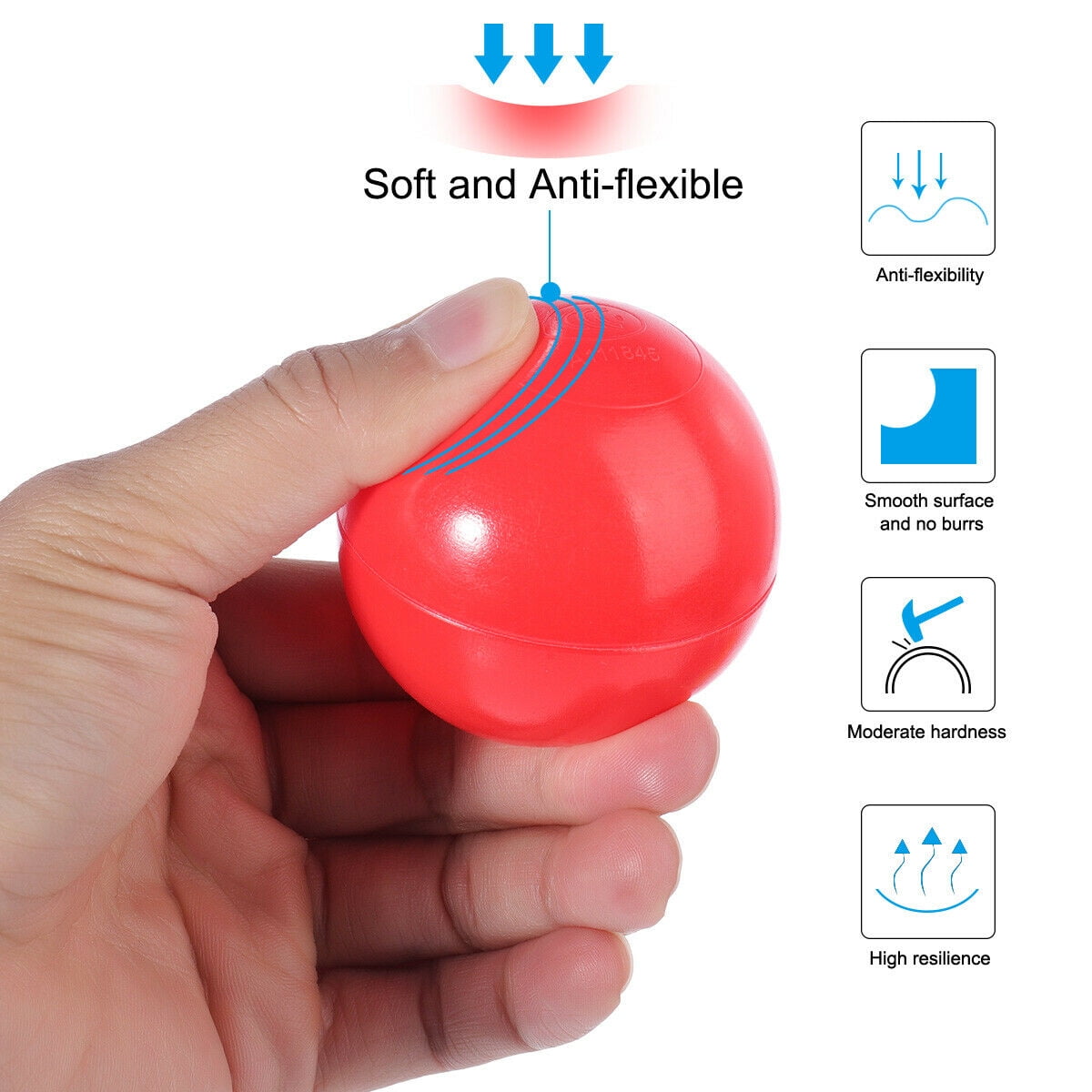 100Pcs Soft Plastic Kids Play Ball Pit, Ocean Ball,Colorful Ball Fun ...