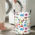 Cute pattern Laundry Basket with Handles - Freestanding Laundry Hamper ...