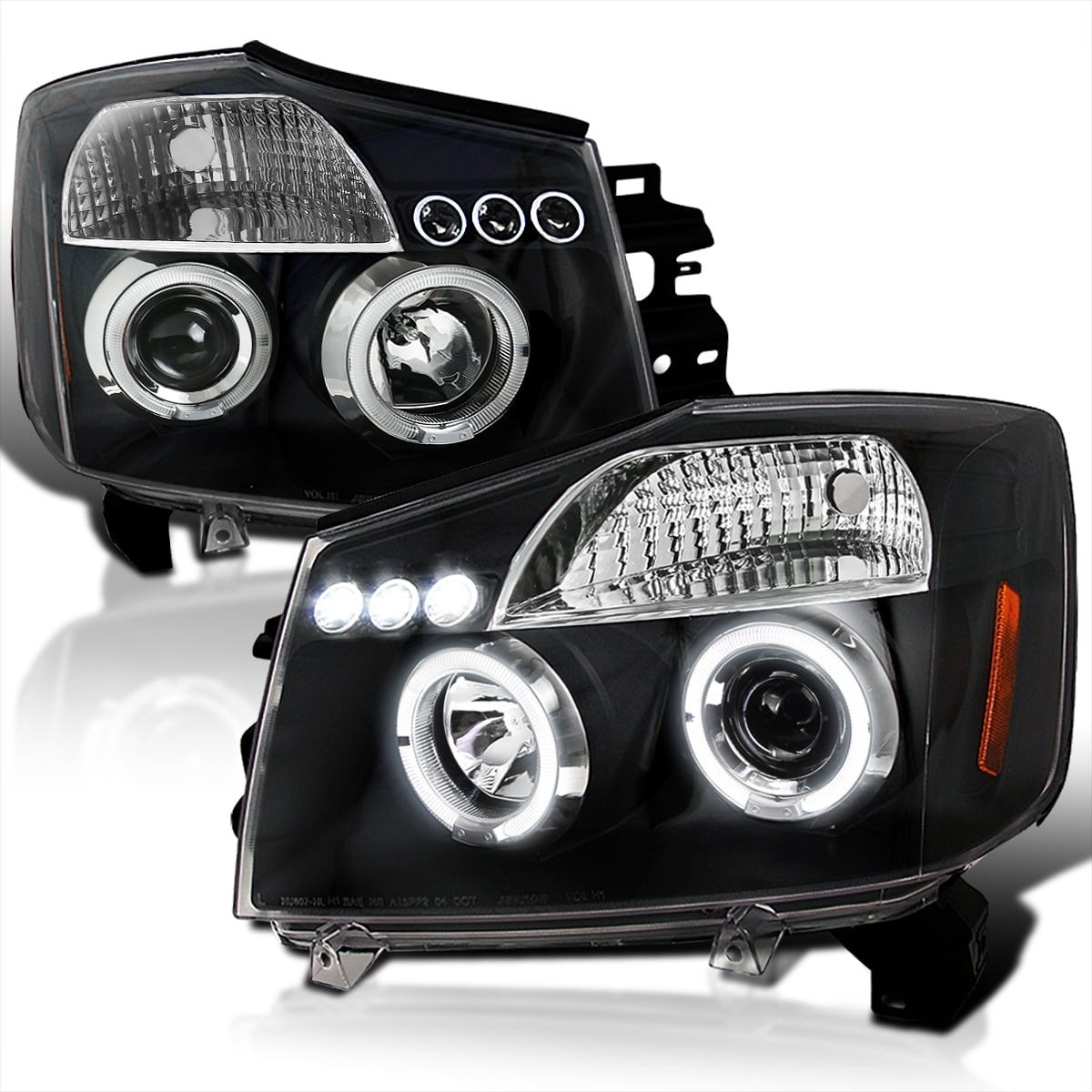 Spec-D Tuning Black Projector Headlights Compatible with 2004-2015 ...