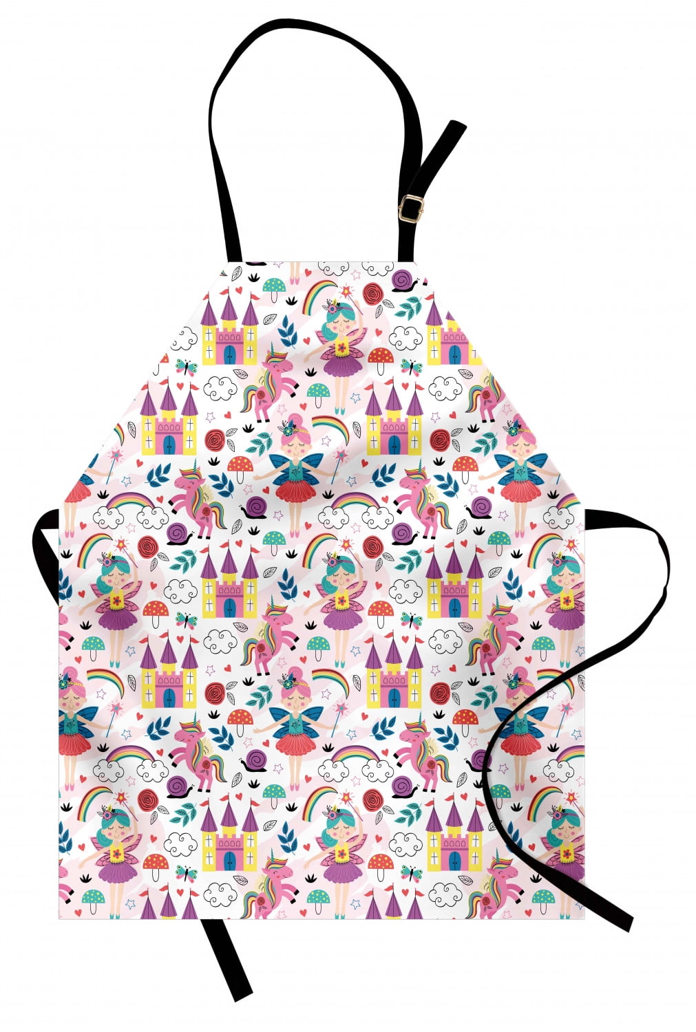 Cartoon Apron, Colorful Illustration with Characters Unicorn Chateau on ...