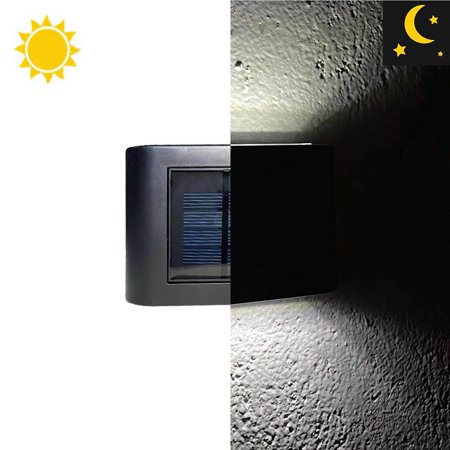 Solar Wall Light Waterproof Up and Down Illuminate Wall Lamp Decorative ...