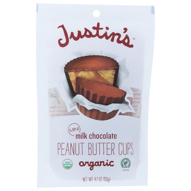 Justin'S Nut Butter Peanut Butter Cups Organic Milk Chocolate Mini, 4.7 ...