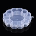10 pc Flower Plastic Bead Storage Containers 13 Compartments Clear 15 ...