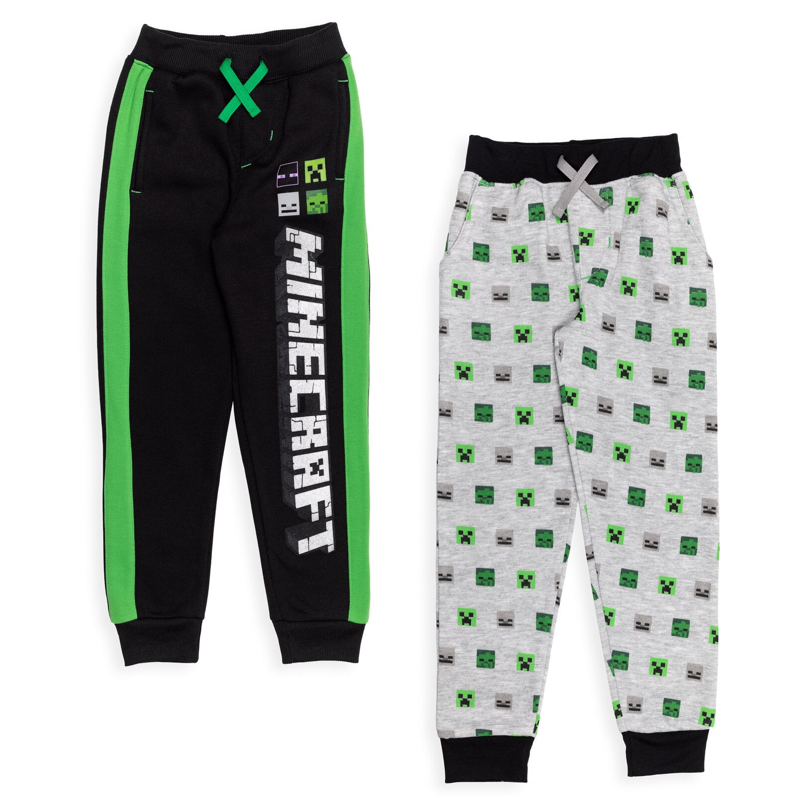Minecraft Mobs Little Boys Fleece 2 Pack Jogger Pants Little Kid to Big ...