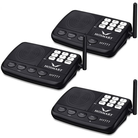Wireless Intercom System Hosmart 1/2 Mile Long Range 7-Channel Security ...
