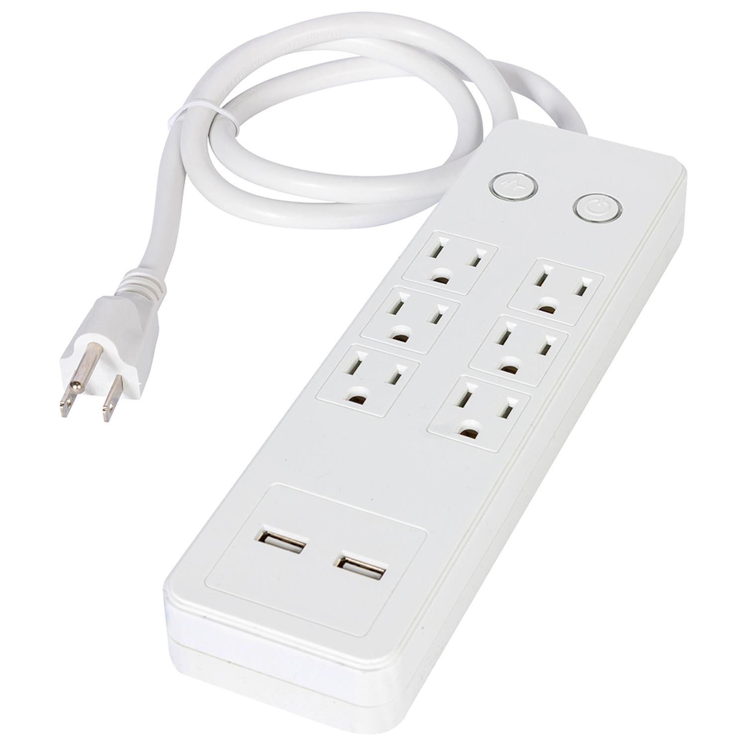 Multicontacto 6 Entradas c/Supresor de Picos y 2 USB Iusa 620021 ...