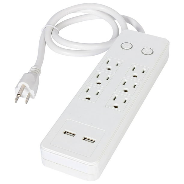 Multicontacto 6 Entradas c/Supresor de Picos y 2 USB Iusa 620021 ...