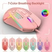 KUIYN M3 Ultralight Honeycomb Shell Wired Optical Gaming Mouse,RGB ...