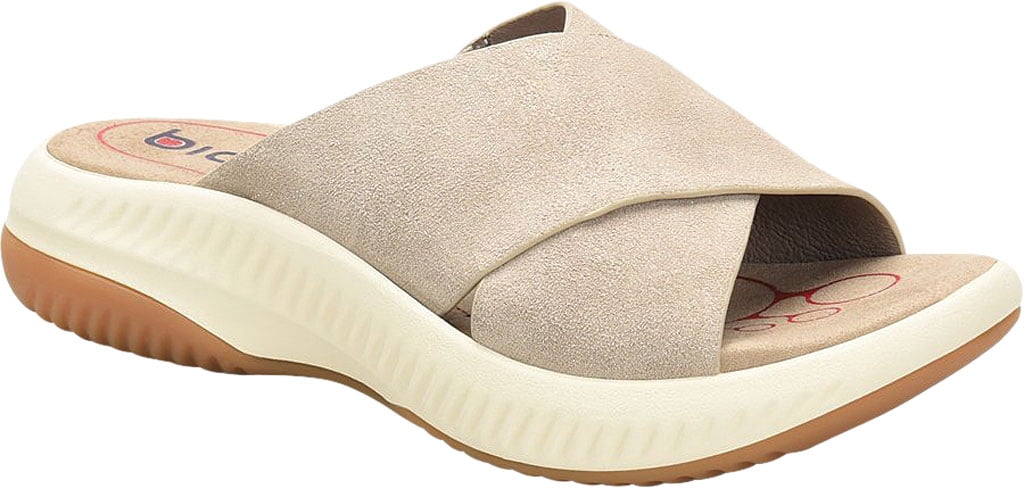 Women's Bionica Ambridge Slide Sandal Moonstone Grey Suede 8 M - Walmart.com