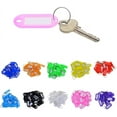 Key Tags Plastic Key Rings ID Tags Name Label Key Fob of 50, Portable ...