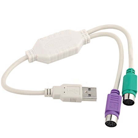 SHTKUYING Ps2 Usb Cable Cord Adapter For Keyboard And Mouse With Ps/2 ...