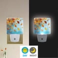 Autumn Leaves Falling LED Night Light Sensor Lamp Plug-in Adjustable ...