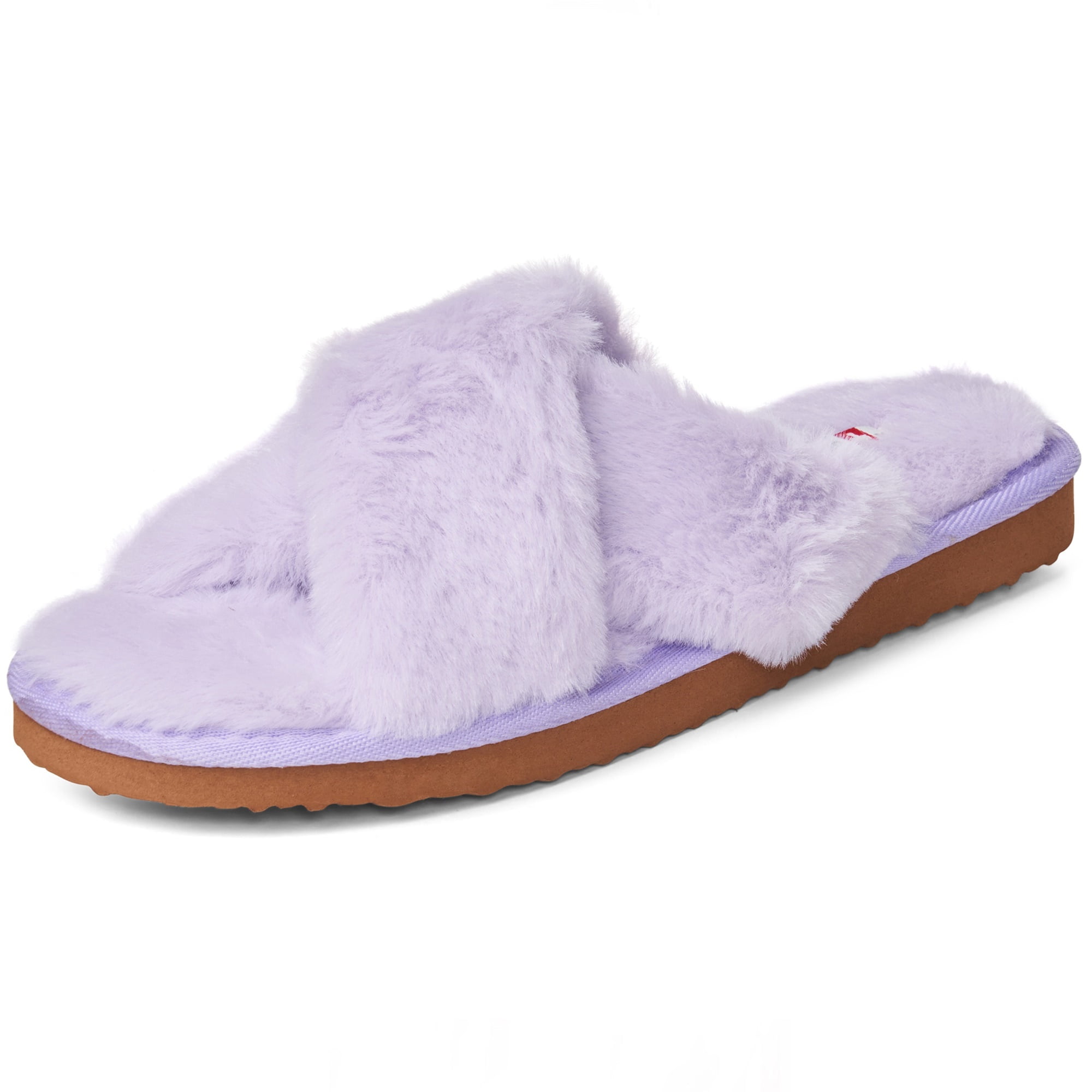 Alpine Swiss Women Fuzzy Fluffy Faux Fur Slippers Memory Foam Indoor ...