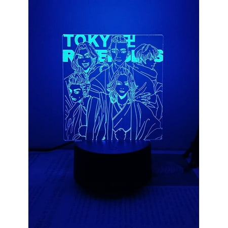 CLYARTPS-Tokyo Revengers Mikey Draken Baji 3D led lamp for Bedroom ...