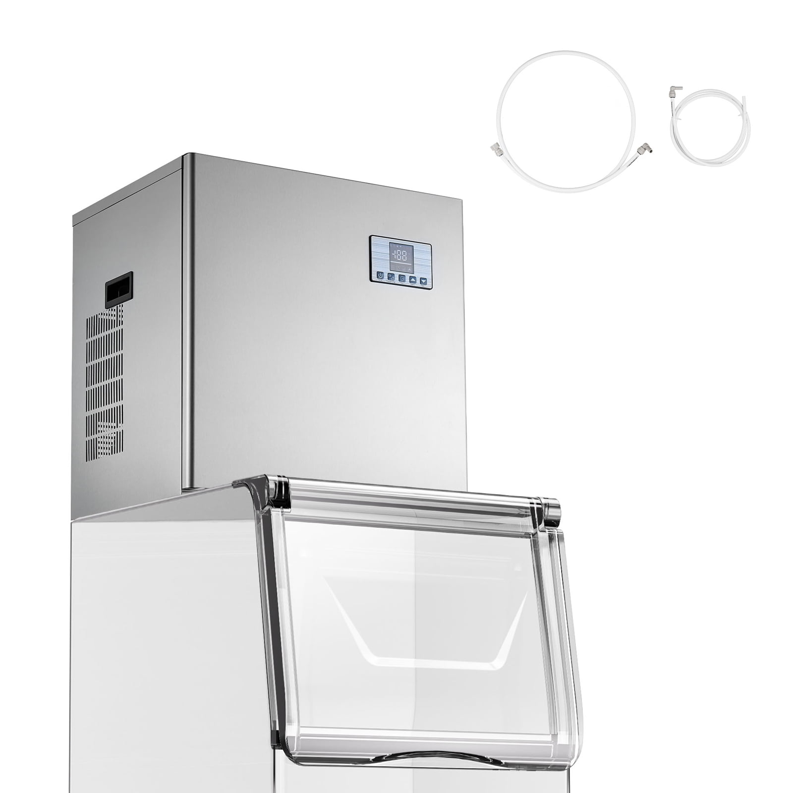 KFFKFF Commercial Ice Maker Machine - Head, 550 Lbs/Day Stainless Steel ...