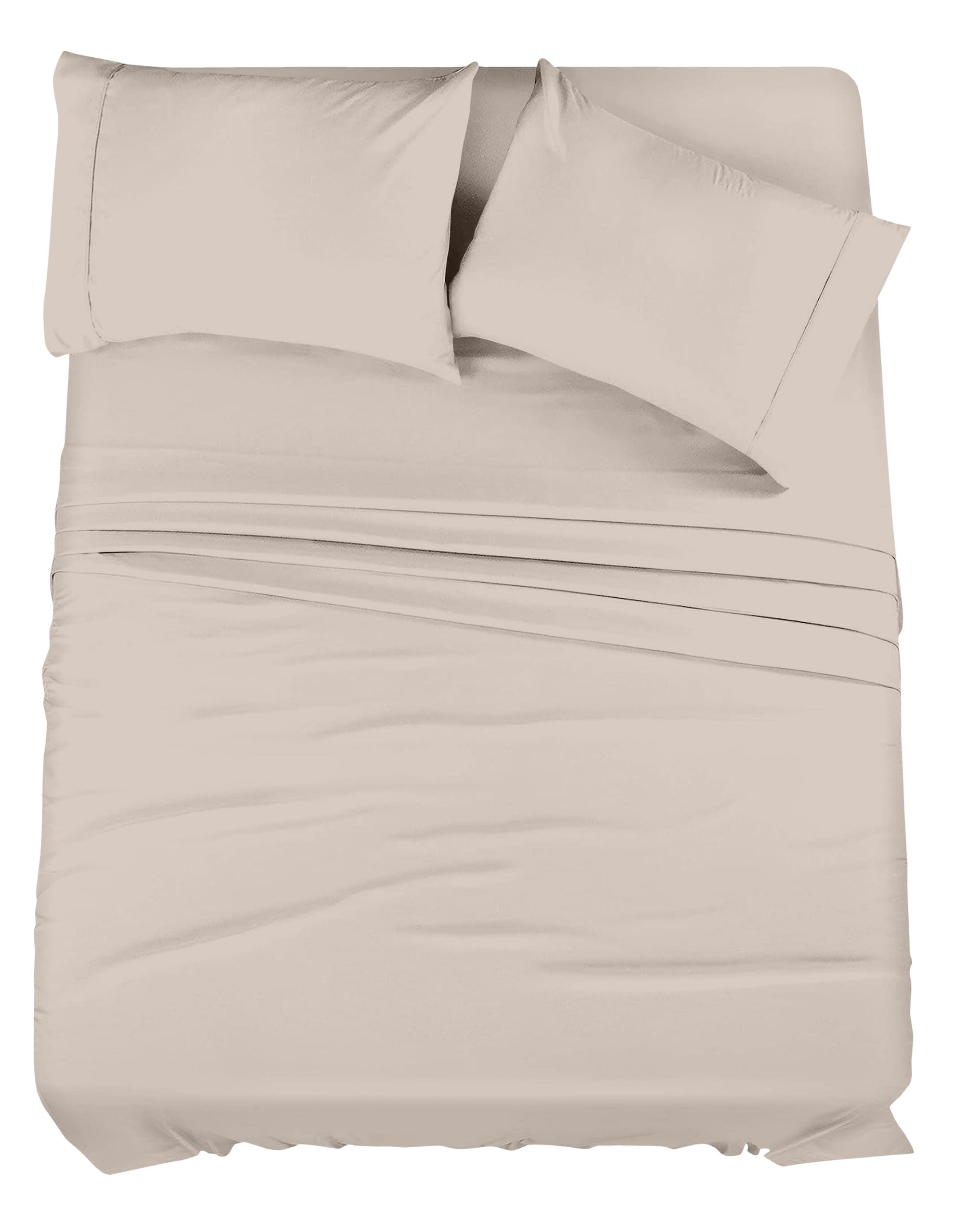 Casavia Ensemble de Draps 100 % Coton Naturel pour Lit Grand Size ...