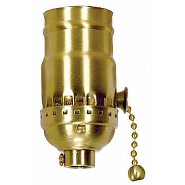 7043100 Brass Finish 3-Way Pull Chain Socket - Walmart.com
