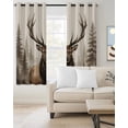 Brown Elk Blackout Curtains for Bedroom/Living Room, Thermal Insulated ...
