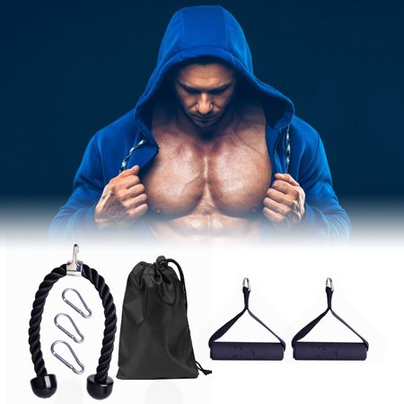 7 PCS Tricep Rope Pull Down tricep rope pull Set 2 Exercise Handles 3 ...