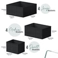 Black 12 Baskets Closet Organizer Drawer Set For Bedroom Home ...