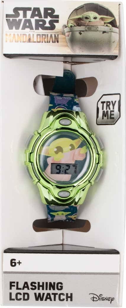 Star Wars Mandalorian Baby Yoda Unisex Children's LCD Watch in Green ...