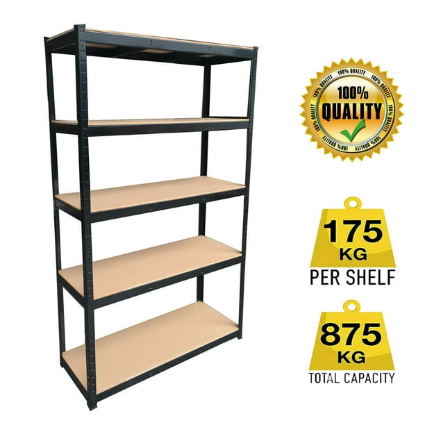 Dayplus Heavy Duty 5 Tier Boltless Shelving Unit,180cmx90cmx40cm ...