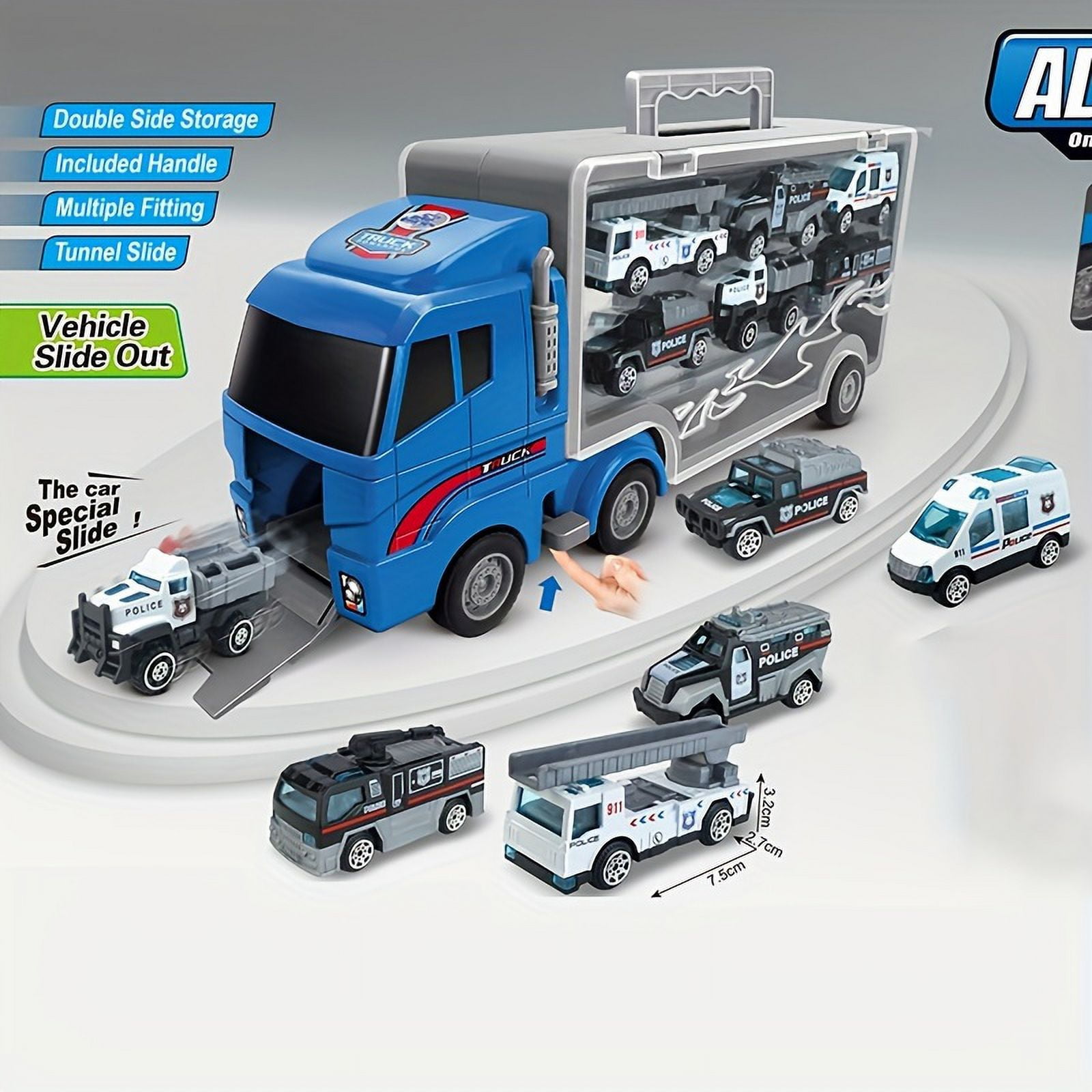 Click here for Grm Truck Carry Case With 3pcs/6pcs Mini Alloy Eng... prices