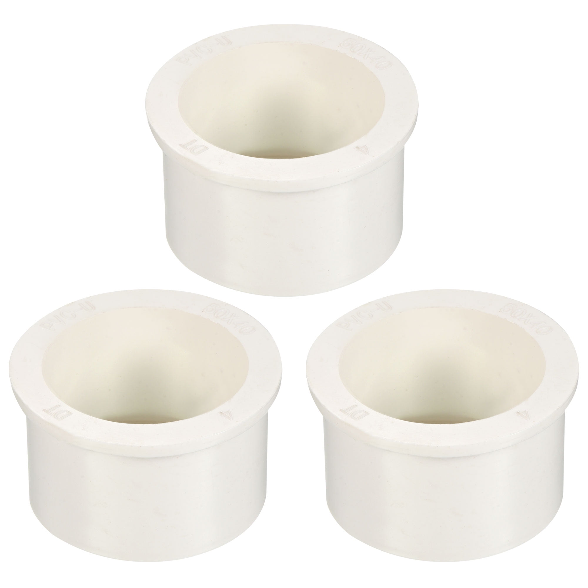 Uxcell 40x50mm PVC Reducer Bushing Pipe Fitting Coupling Tube Adapter ...