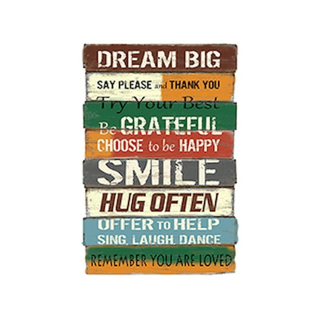 "House Rules Staggered " Wooden Sign - Walmart.com