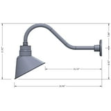 10in Architectural Bronze Outdoor Angle Shade Sign Light Fixture with ...