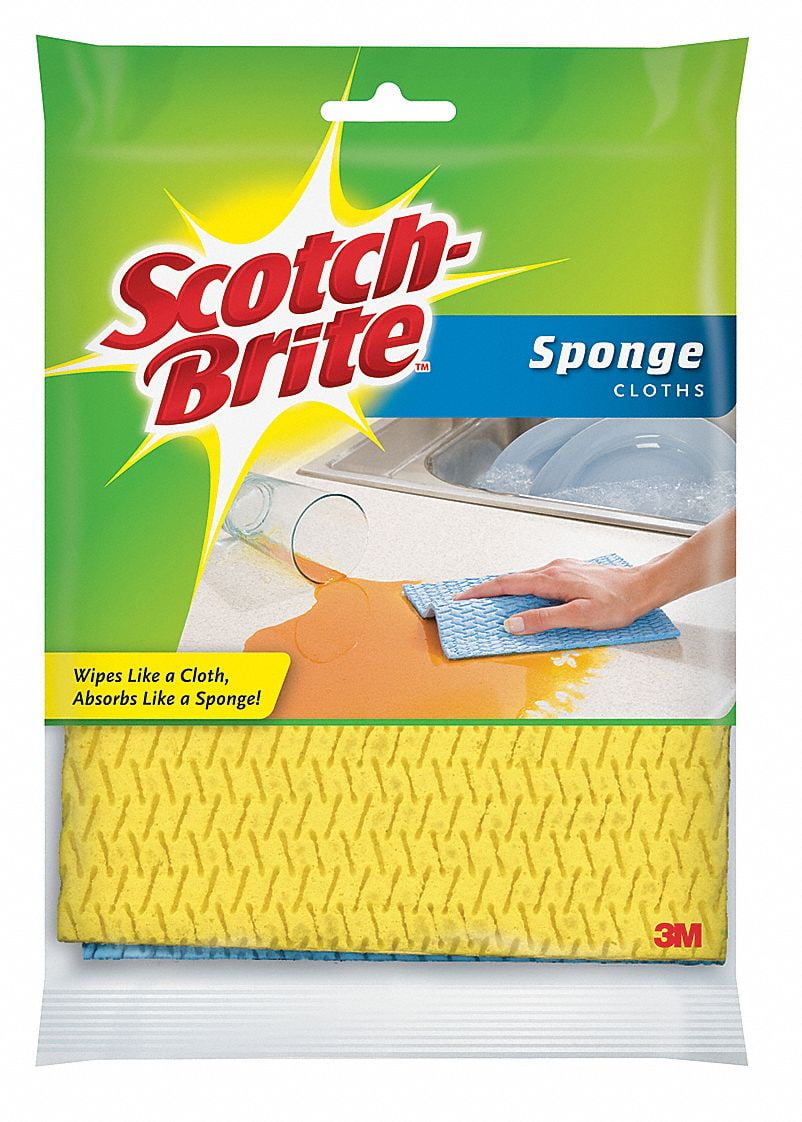 Scotch-Brite Sponge,7.8"x 6.8",Color Varies,PK2 9055 - Walmart.com