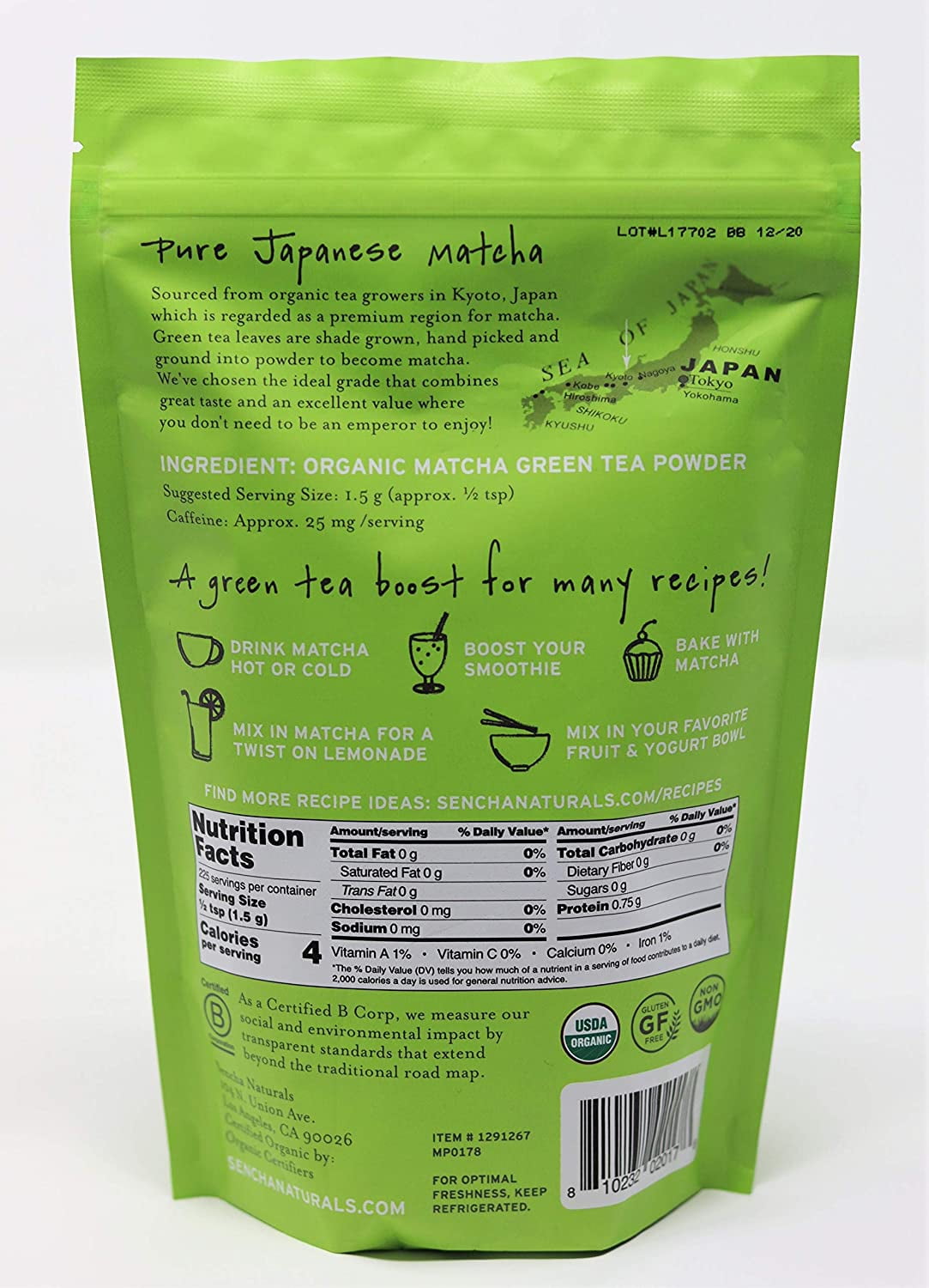 Everyday Matcha 100% Japanese Green Tea Powder, 12 Ounce