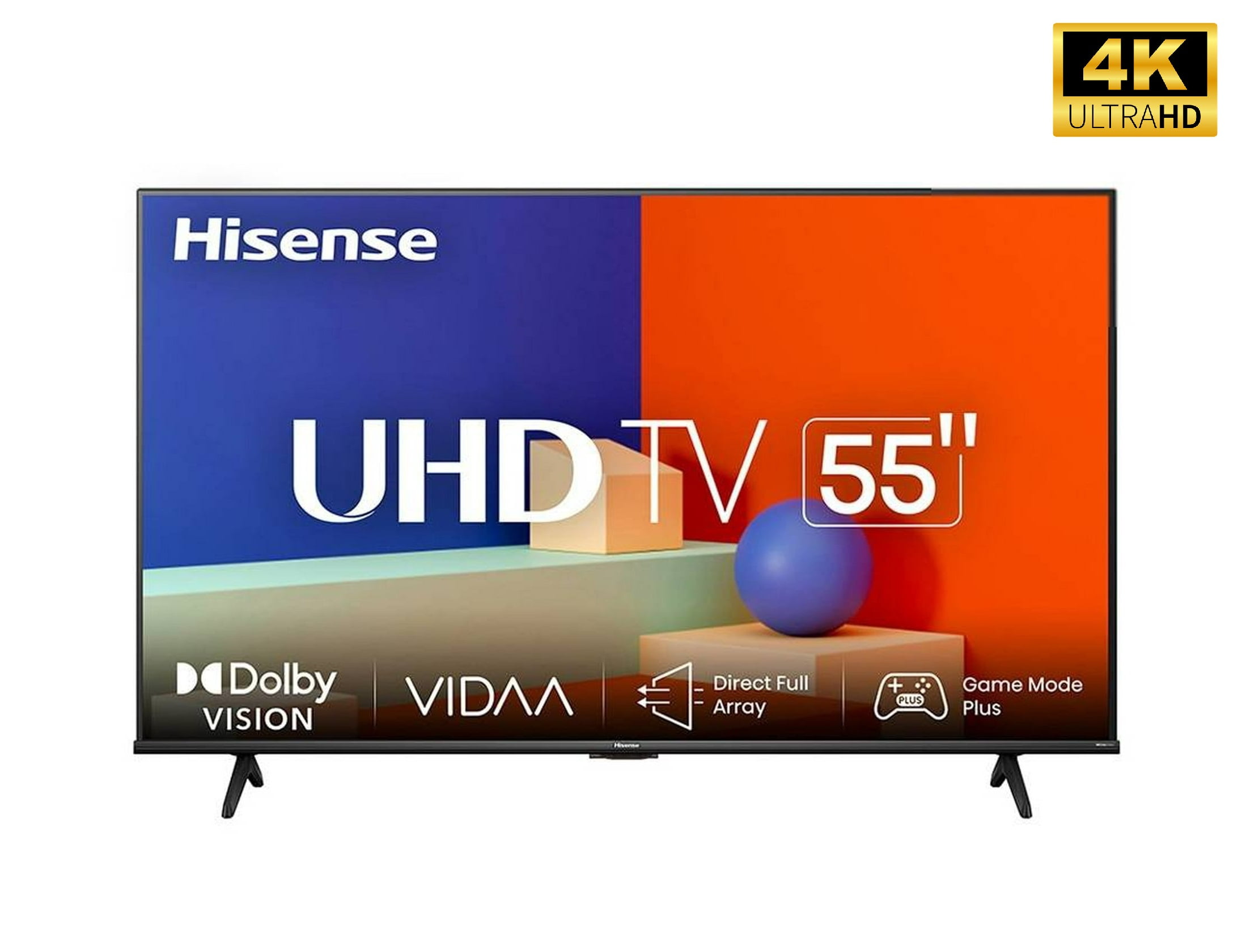 Smart TV Hisense VIDAA 4K 55 Pulgadas Ultra HD 3840 x 2160 Wi-Fi 5 Ethernet Bluetooth 55A65KV ...