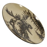 Pack Of 2 Rustic Western Emperor Elk Stag Moose Deer Ceramic Salad ...