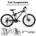 Raistyw 26 inch Mountain Bikes for Men, 21-Speed Full Suspension High Carbon Steel Frame Disc ...