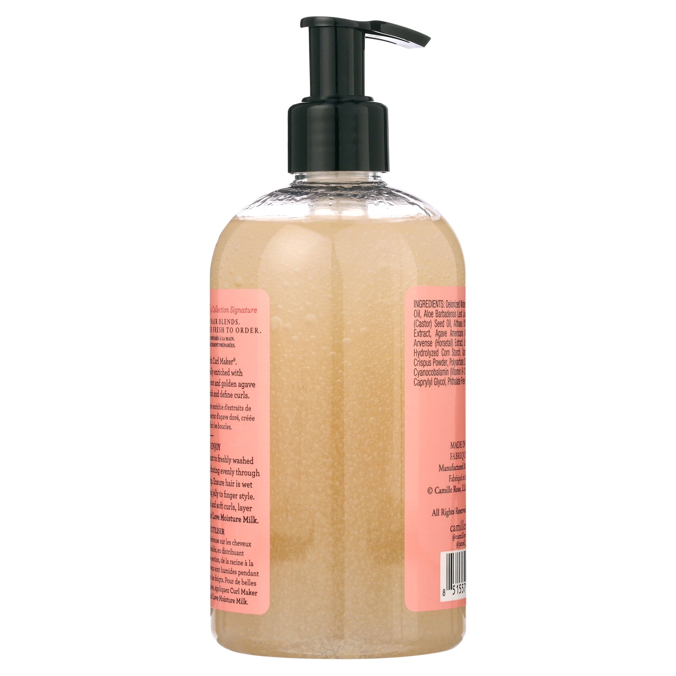 Camille Rose Curl Maker Defining Gel, 12oz, Lightweight, Frizz Free ...