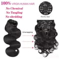 Body Wave Clip Ins Human Hair 8Pcs/Set Body Wave Clip in Hair ...