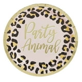 Cheetah Print Paper Plates for Party Animal Safari Birthday Supplies (9 ...