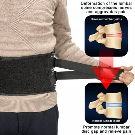 Magnetic Lower Back Support Belt Brace Waist Lumbar Strap 20 Pain ...