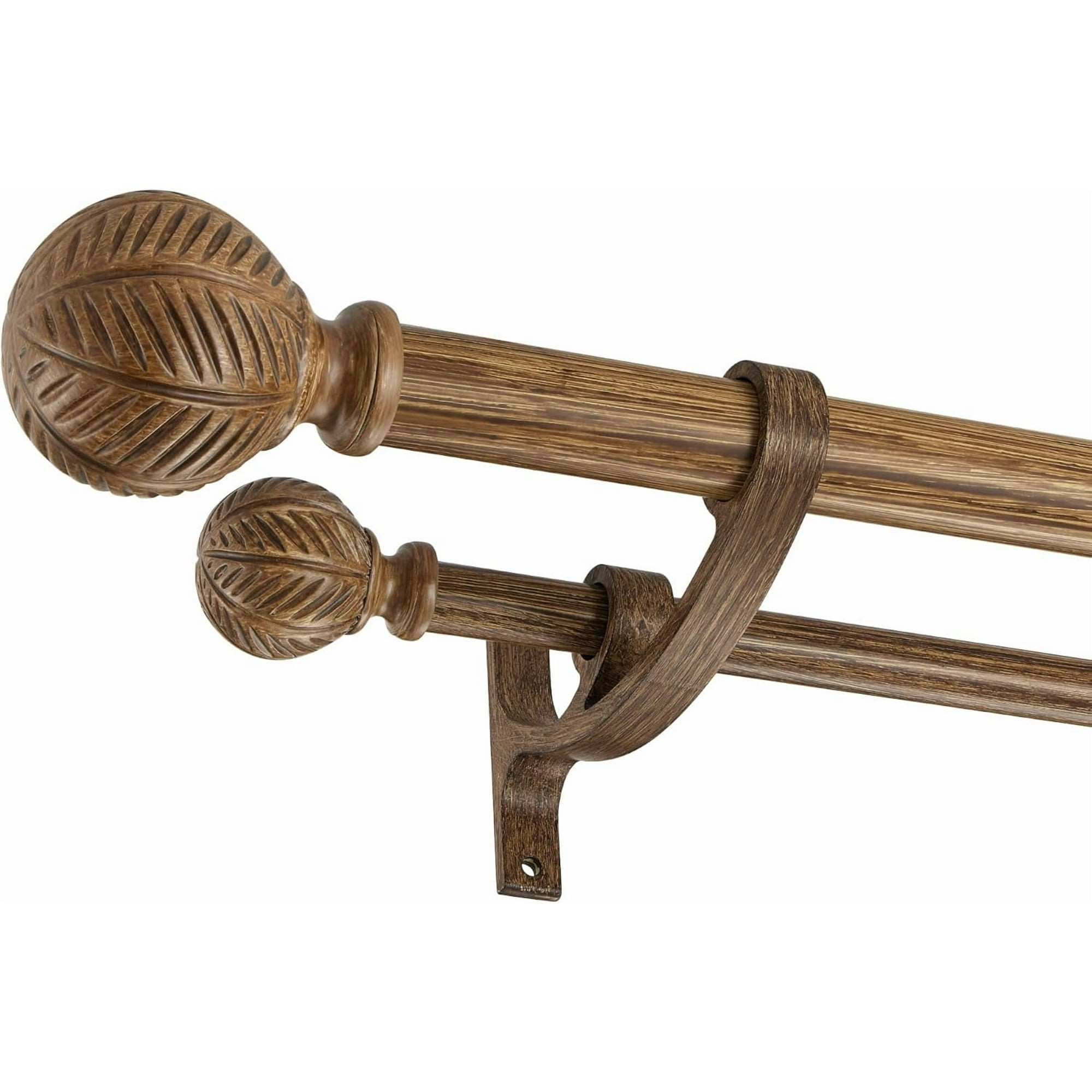 Click here for Wangbasdasd Wood Double Curtain Rods Set For Windo... prices