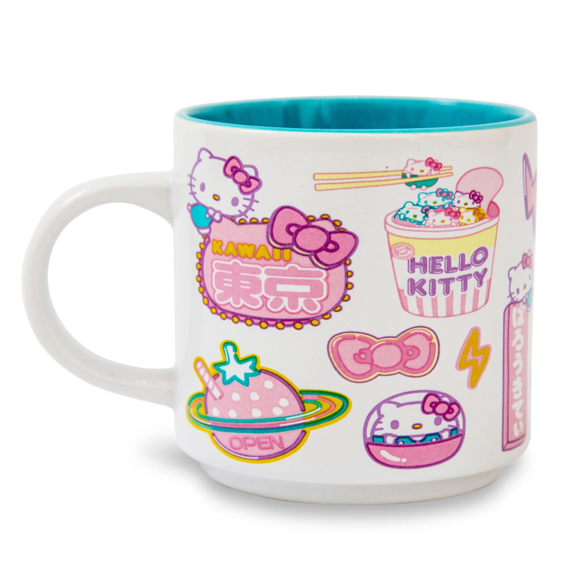 Hello Kitty "Kawaii Tokyo" Allover Icons Ceramic Stacking Mug | Holds ...