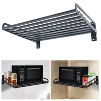 Wall-Mounted Microwave Oven Bracket Kitchen Storage Rack Shelf Space ...