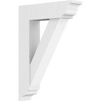 3"W x 16"D x 22"H Standard Traditional Architectural Grade PVC Bracket ...